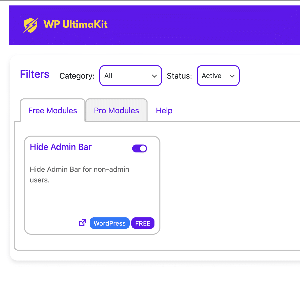 Hide Admin Bar In WordPress 2024 - UltimaKit For WP – All-in-One ... Hide Admin Bar In WordPress 2024 - UltimaKit For WP – All-in-One ...